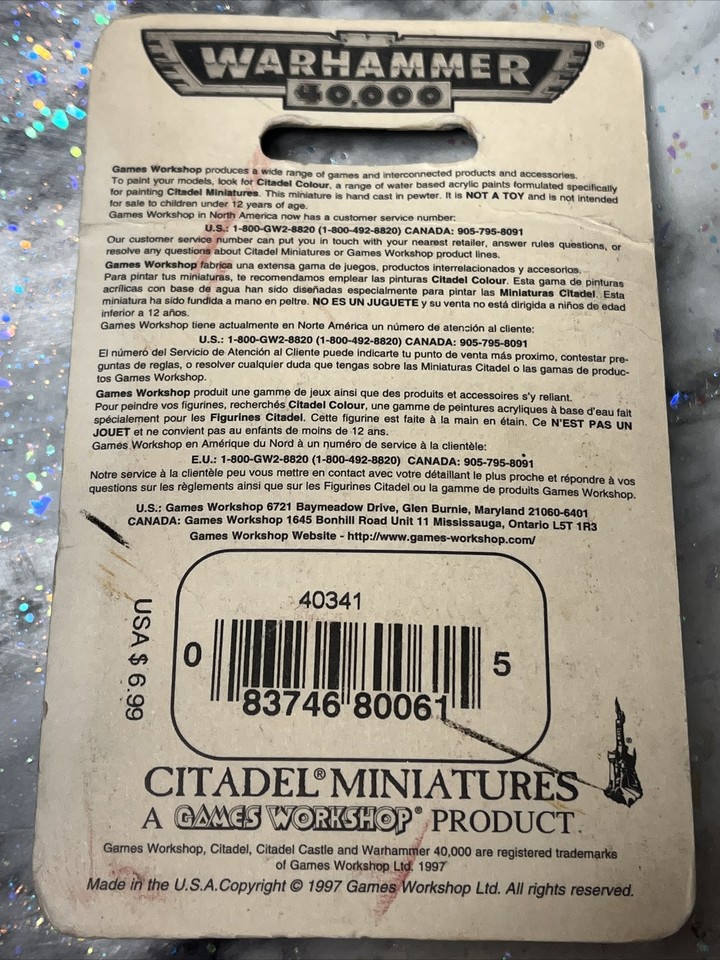 Warhammer 40K 8061H Chaos Space Marine Decals Transfers 1996 Citadel ...