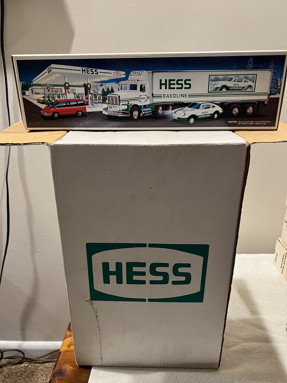 Lot Of 6 In Original Hess Box 1992 HESS TOY TRUCK 18 WHEELER AND RACER ...