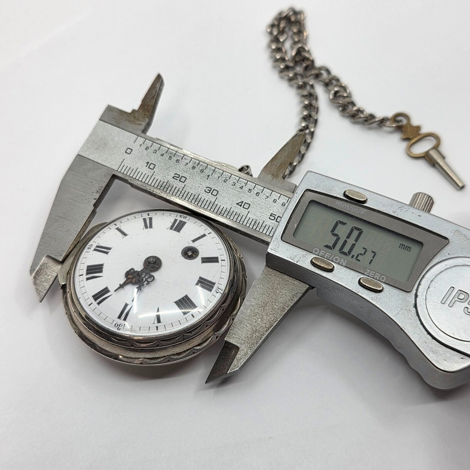 16th Century Key Wind Chain Drive Fusee Silver Pocket Watch CLEAN ...