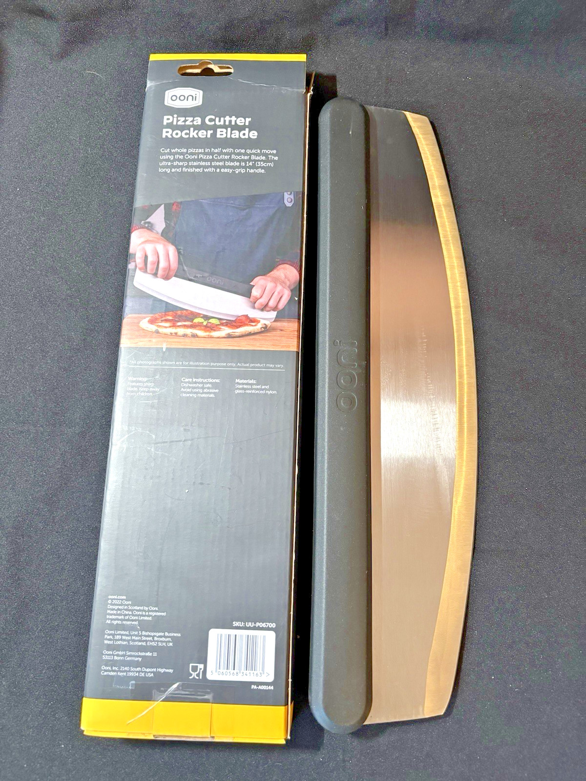 Ooni Pizza Rocker Cutter Stainless Steel 14” Blade - NEW