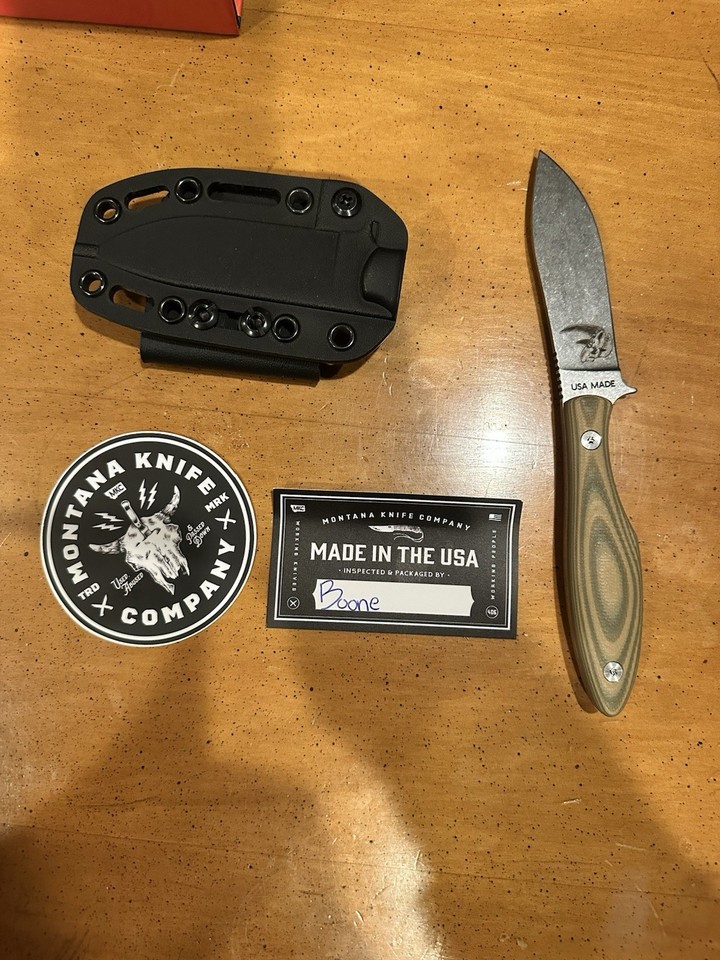 Montana Knife Company - MKC X Aaron Snyder Collab - Jackstone - Olive/Tan - NIB! | eBay