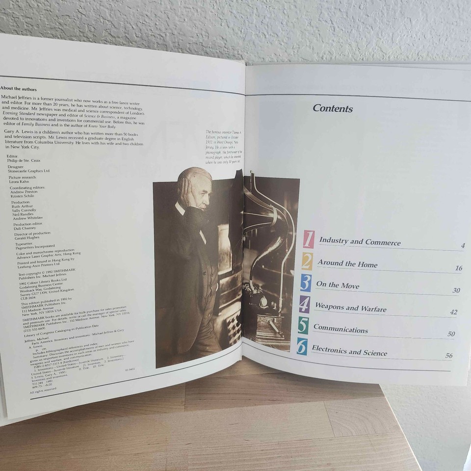 Vintage 1992 INVENTORS AND INVENTIONS (FACTS AMERICA) Michael Jeffries ...