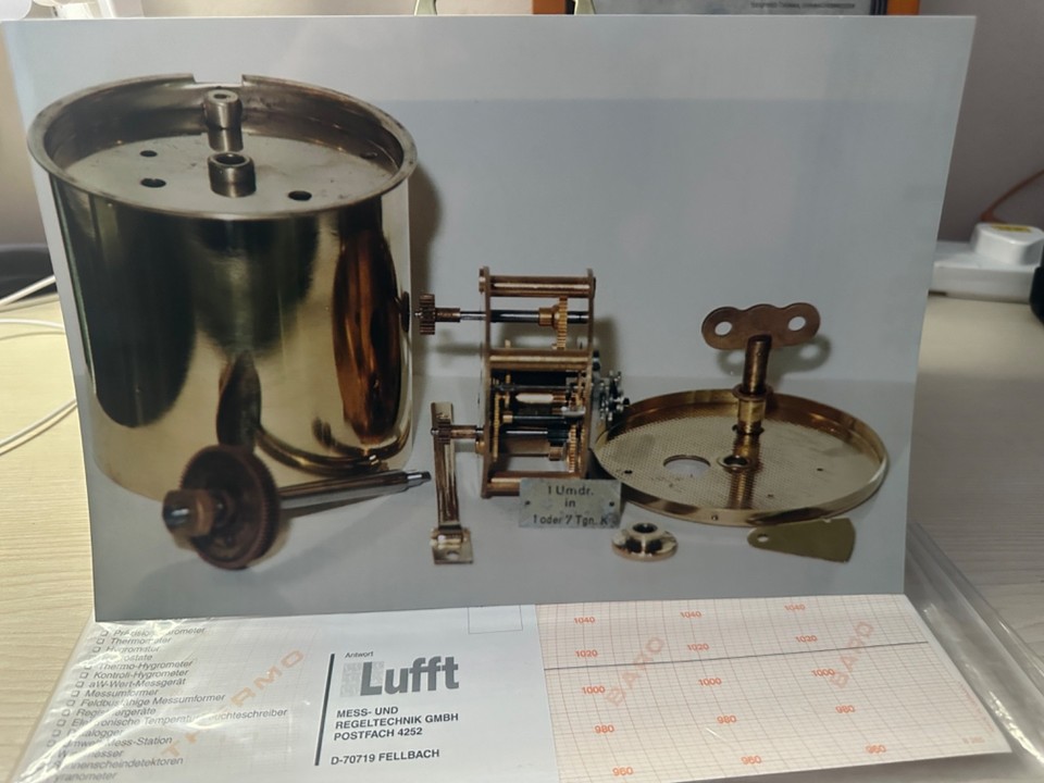 LUFFT MARINE YACHT BAROGRAPH FROM 1920 REBUILT AND CERTIFIED BY LUFFT ...