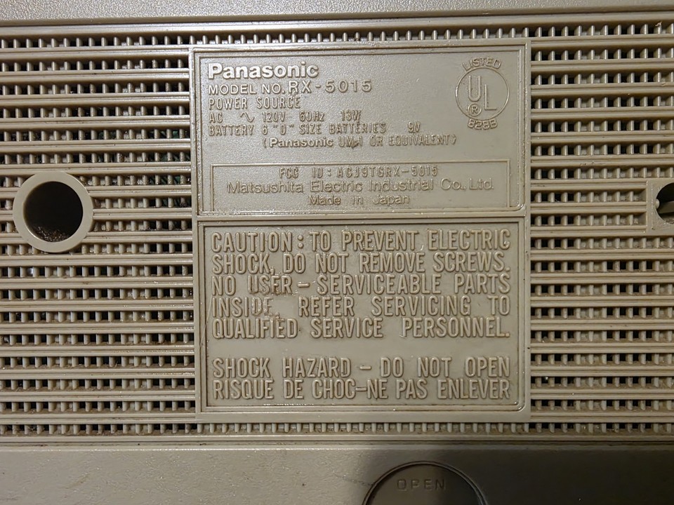 Panasonic Ambience Boom Box Metal RX-5015 Vintage Cassette Player needs ...