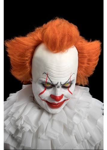 NEW Pennywise Clown Wig Costume Stephen King's It Brown Synthetic Hair ...