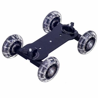 Camera Table Dolly Track Slider Rolling Wheels Mini Desktop 1/4 ...