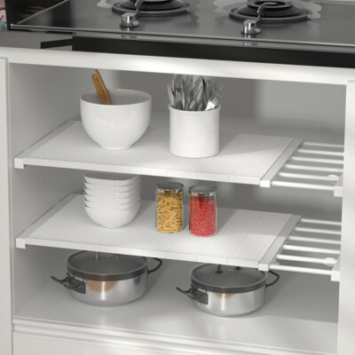 Extendable Kitchen Rack Under Sink Storage Rack Cupboard Organiser Tidy ...