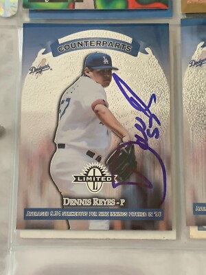 DENNIS REYES AUTOGRAPHED SIGNED 1997 DONRUSS LIMITED CARD DODGERS COA ...