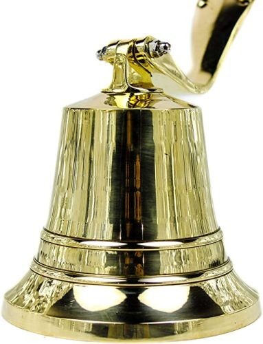 Solid Brass Bell Wall Mount, Raised and Engraved Detailing, 4" | eBay