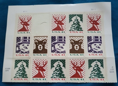 2006 US Postage Stamp 41 Cent Christmas Holiday Knits 14 stamps total ...