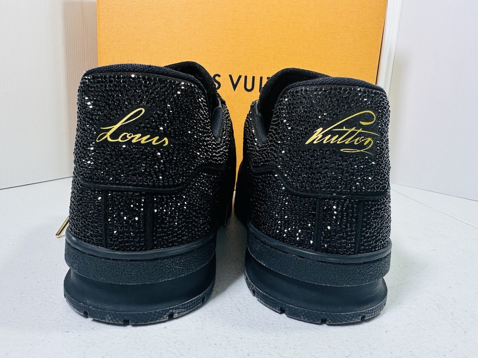 Louis Vuitton LV Rhinestone Crystals Sneaker Shoes Si… - Gem