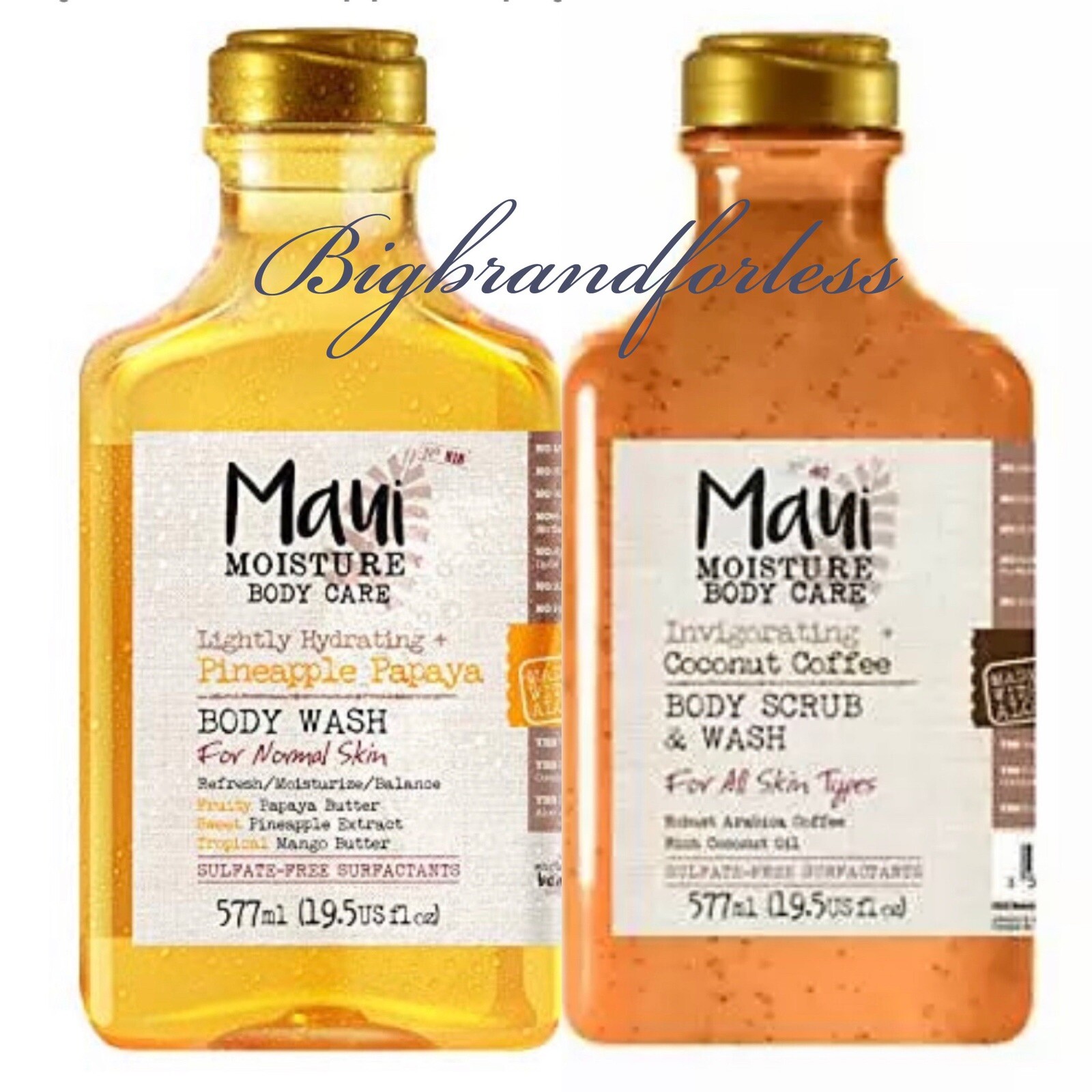 Maui Moisture Pineapple Papaya Body Wash & Coconut Coffee Scrub Wash ...
