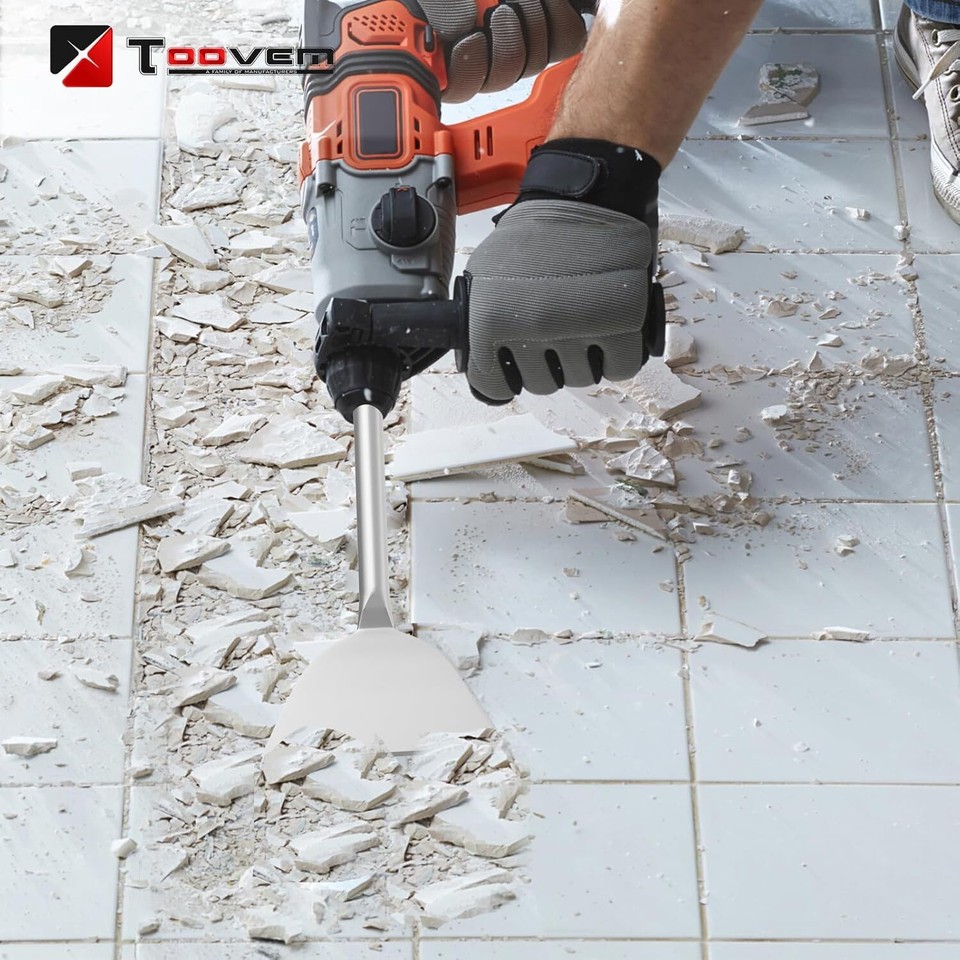 TOOVEM SDS Max Chisel 6 x 15 Inch Floor Scraper Thinset Removal ...