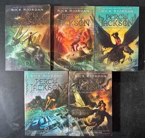 Complete Series Set PERCY JACKSON 1-5 Rick Riordan Lot | eBay