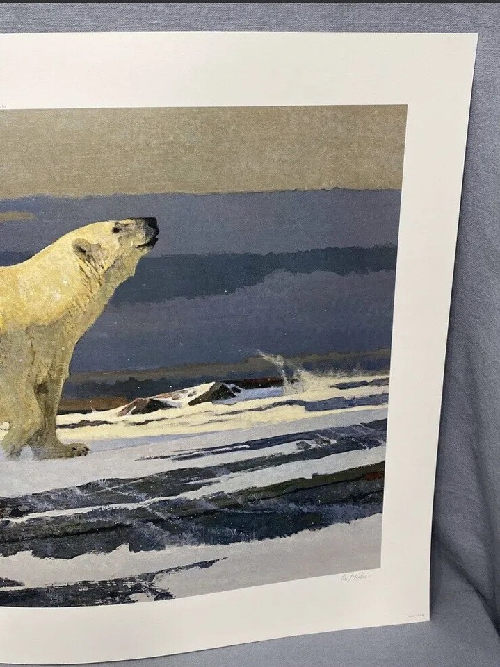 Bob Kuhn Pencil Signed "A Message On The Wind" Polar Bear Print 1987 | eBay
