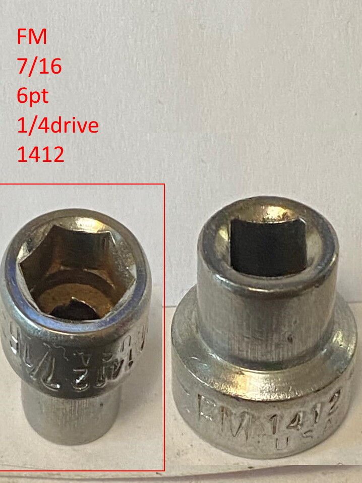 Vintage USA MADE 7/16" Sockets 6pt 12pt 1/4 3/8 1/2 Drive sockets | eBay