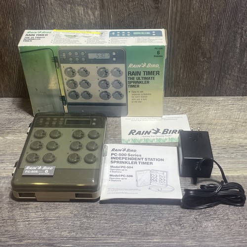 Rain Bird PC-506, 6 Station Sprinkler Timer New Old Stock | eBay