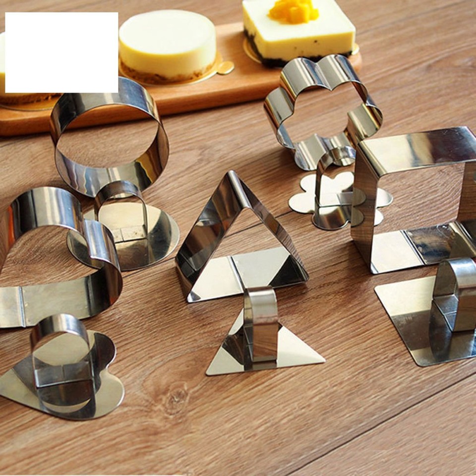 2 Pcs Stainless Steel Dessert Mousse Mold Food Tower Presentation ...