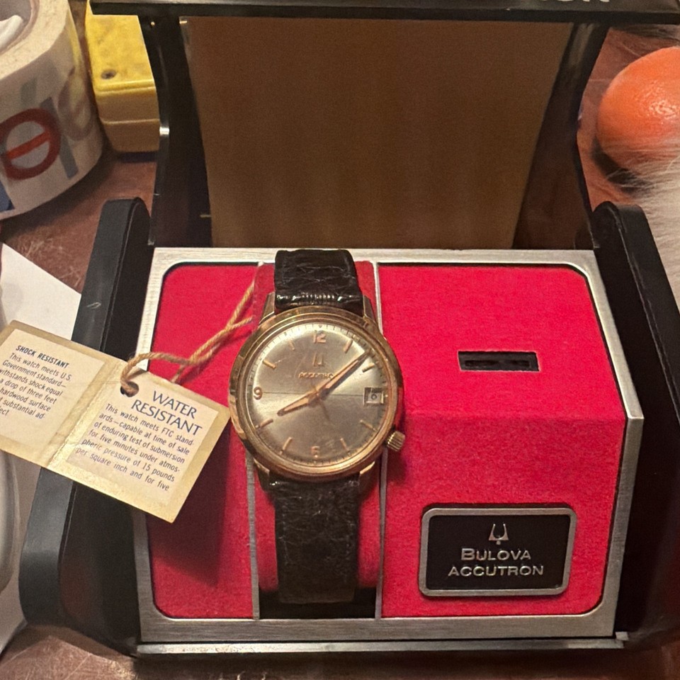 Vintage Bulova Accutron N6 10K Gold Filled New Old Stock 35Year Award A ...