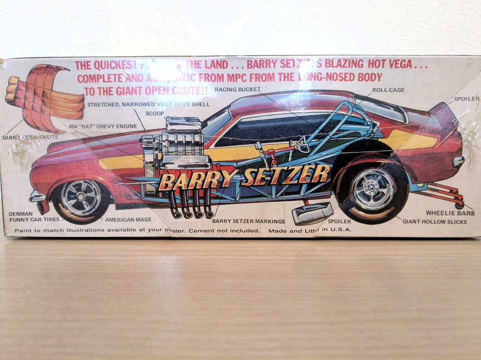 **FACTORY-SEALED ORIGINAL VINTAGE MPC BARRY SETZER LONG-NOSED VEGA ...