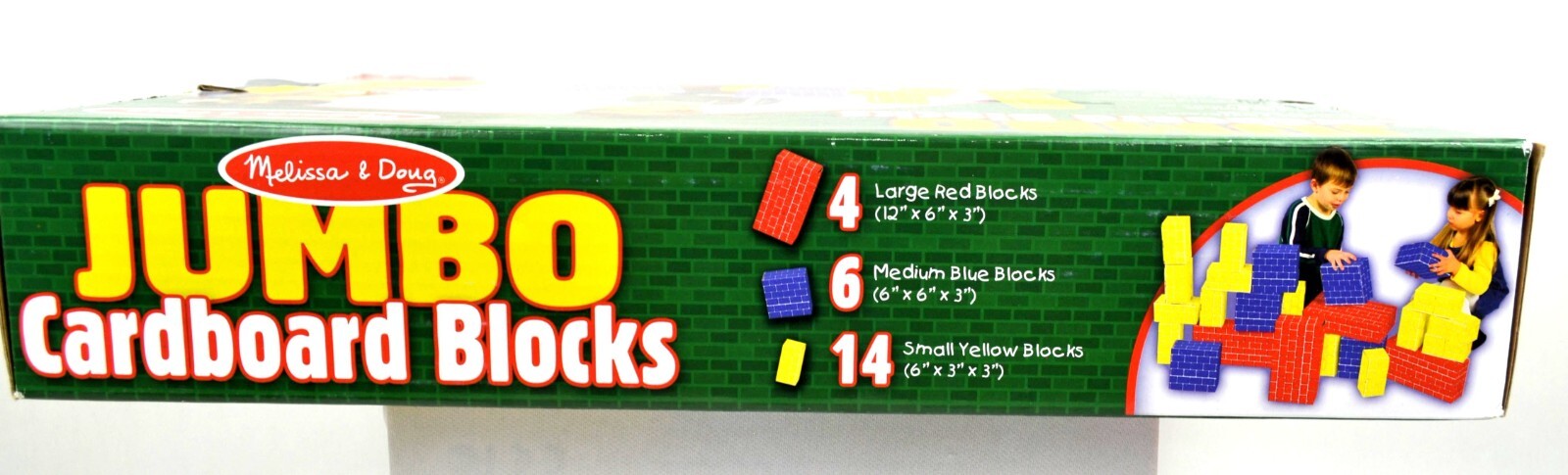 Jumbo Cardboard Blocks by Melissa & Doug #2783 Extra Thick 24 Blocks ...