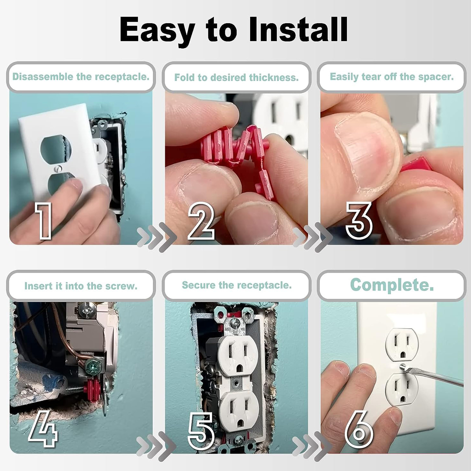 Reliable Socket Gasket 48pcs Stackable Electrical Receptacle Box Outlet ...