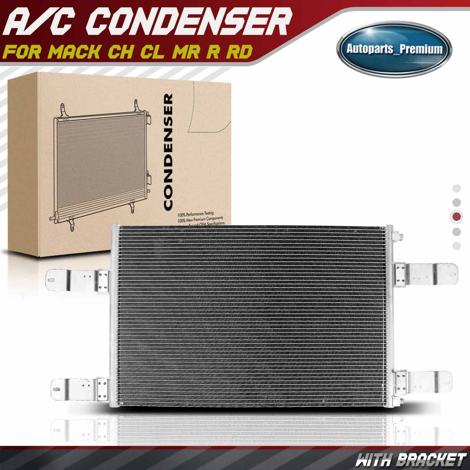 AC Condenser with Bracket for Mack CH 1990-2004 CL 1996 MR 1989 2003 R ...