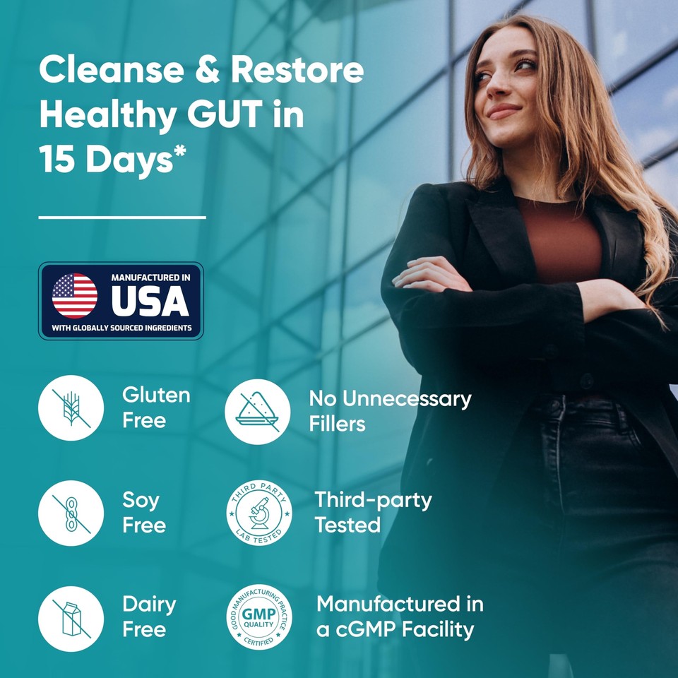 Sandhu's 15 Day Gut Cleanse Colon Detox for Women & Men| Supports Colon ...