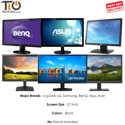 Cheap 27" Inch Monitor Major Brands *No Stands - Please Read ...