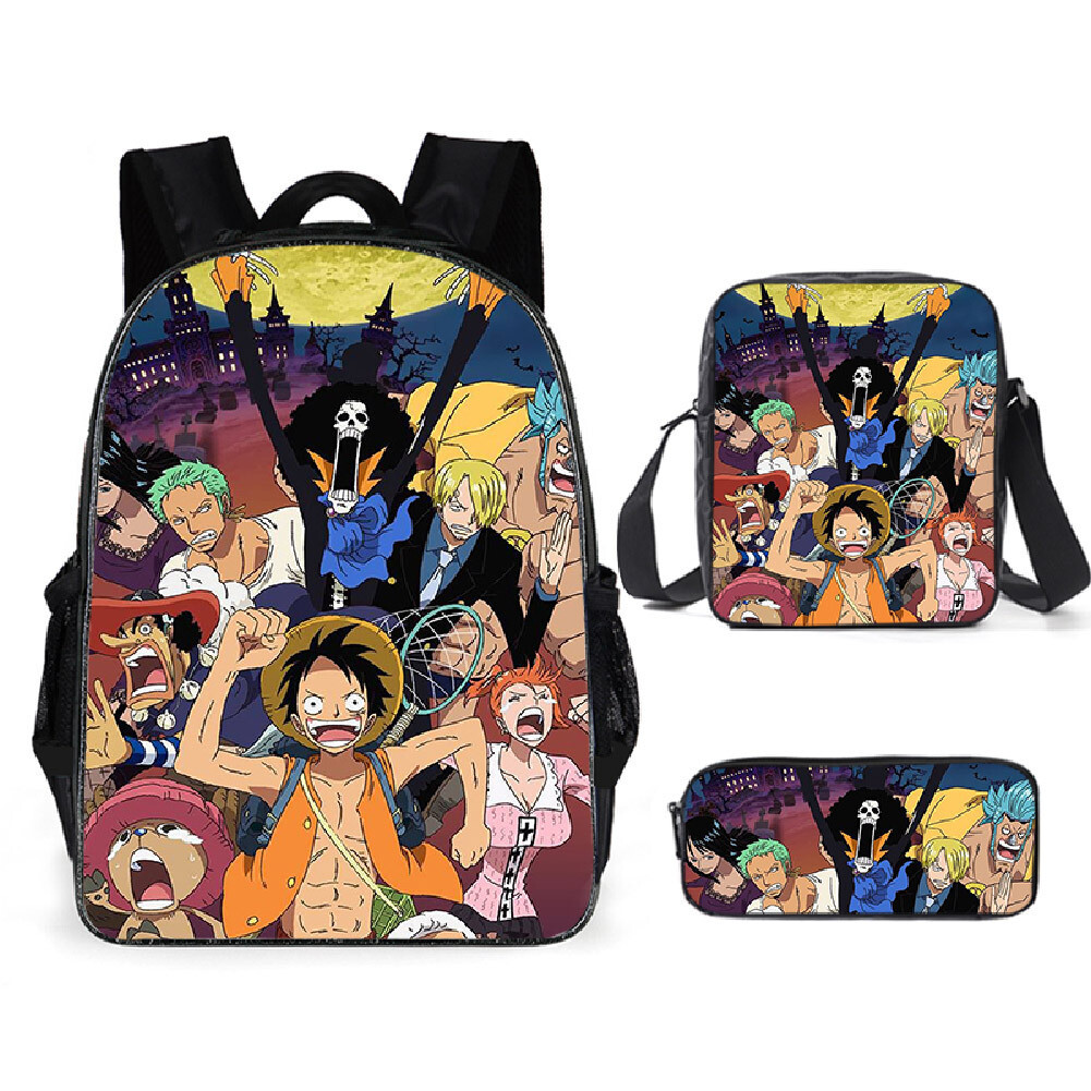 Cartoon Character One Piece School Bags Breathable And Water-resistant ...