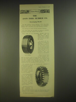 1958 Avon H.M. Ribbed and T.M. 20 Tires Ad - The Avon India Rubber Co ...
