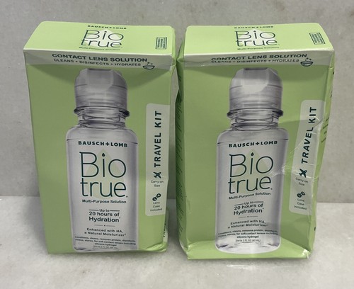 2 Bausch + Lomb Bio True Multi-Purpose Solution 2 oz each Travel Size ...