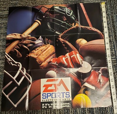 EA Sports Promo Poster 1994 Authentic Double Sided 16" | eBay