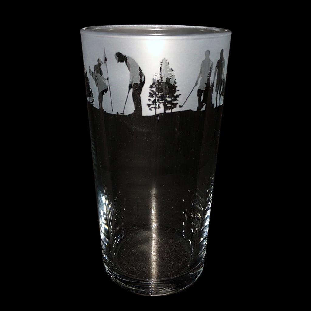Beer Pint Glass Golf Sandblast Sport Decorated Drinking Tumbler Gift ...