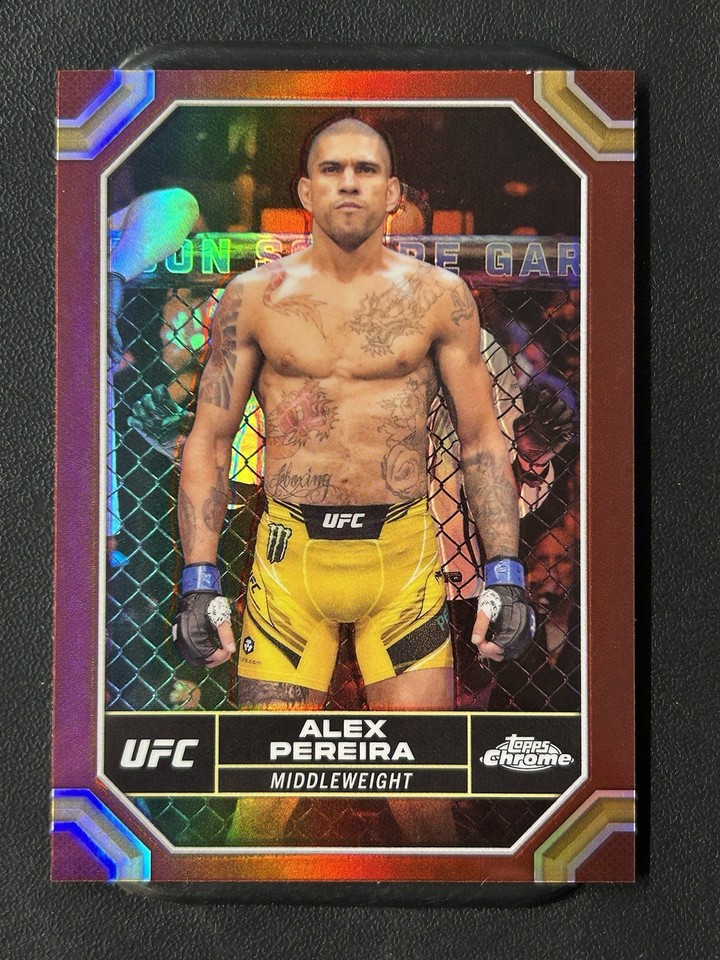 2024 Topps Chrome UFC Alex Pereira Middleweight #4 Magenta Red ...