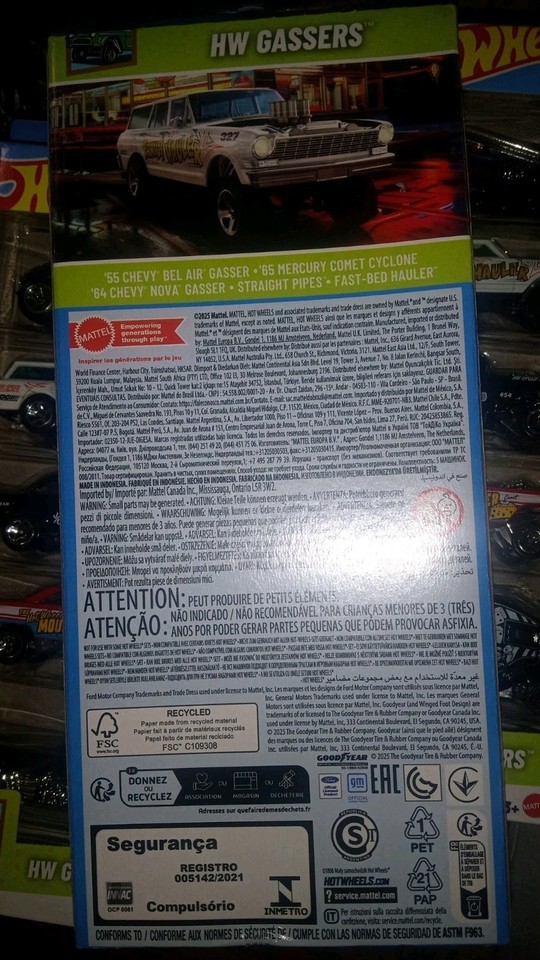 Hot Wheels 2025 HW Gassers 5-pack 55 Chevy High Roller, Mouse Catcher ...