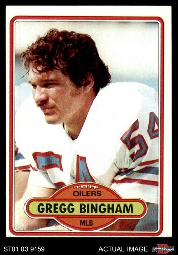 1980 Topps #518 Gregg Bingham Oilers Purdue 3 - VG | eBay