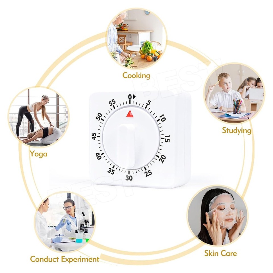 Kitchen Timer Egg Square Shaped Kitchen Cooking Timer Mechanical Alarm ...