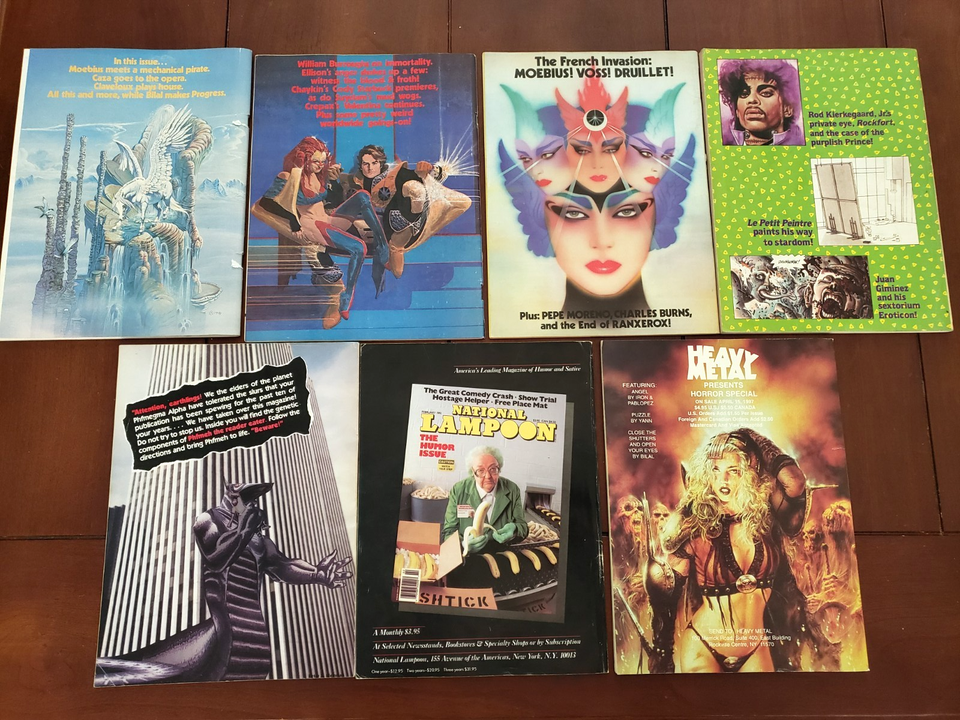 HEAVY METAL HORROR MAGAZINES LOW TO MID GRADE LOT OF 7 - 1980 to 1997 V ...