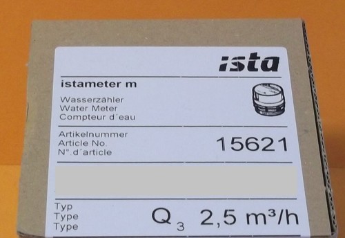 Ista Wasseruhr Wasserzähler EAS istameter kalt 1,5 / 2,5 m3 # 15621 ...