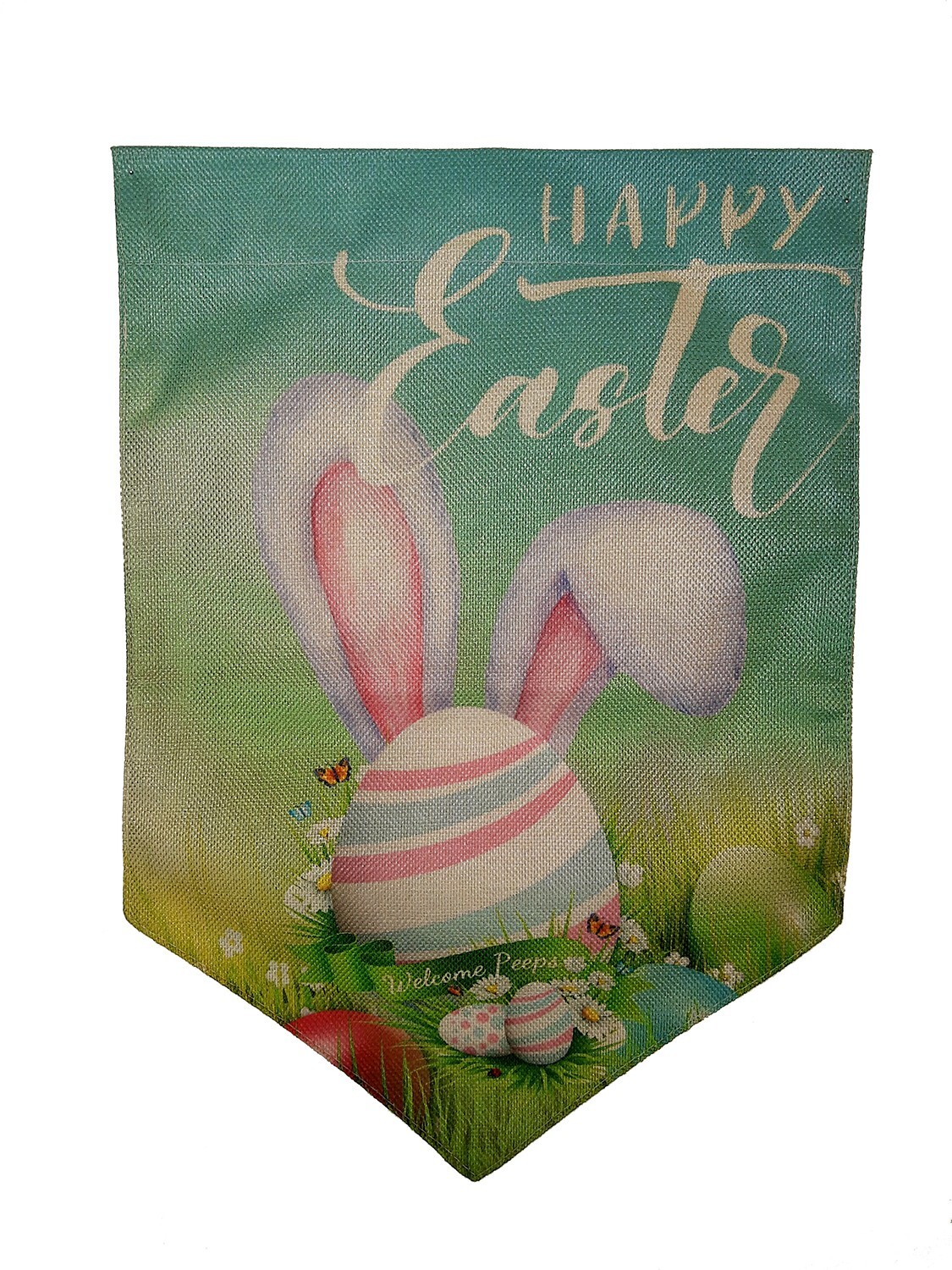 "Happy Easter" 12" x 18" double-sided BURLAP garden flag | eBay