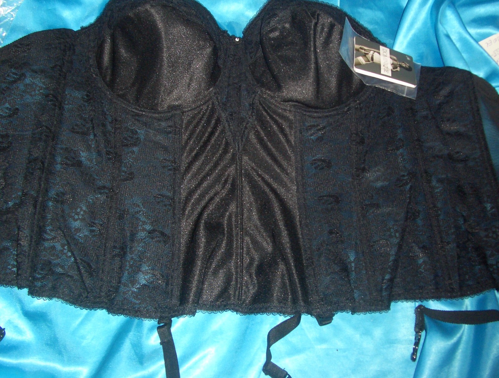 Aufreizende Pin Up Spitzen Mieder Straps Corsage Dominique 85E schwarz ...