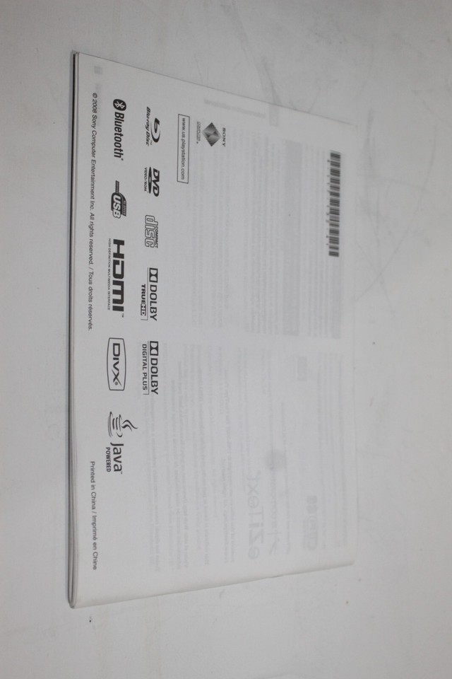 Sony PlayStation 3 Ps3 CECHL01 Console System Safety Support Manual ...