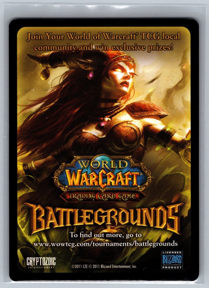 World Of Warcraft TCG 2011 Token of Justice Battlegrounds Card WOW CCG ...