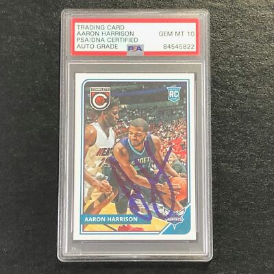 2015-16 Panini Complete #317 Aaron Harrison Signed Card AUTO 10 PSA/DNA ...