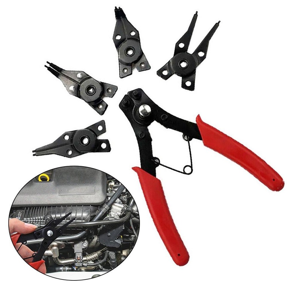 Brand New Straight Heads Degree Curved Head Snap Ring Pliers Tool 10 ...