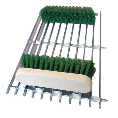 Galvanized Steel Boot Scraper Strong Metal Outdoor Grate and Brush ...