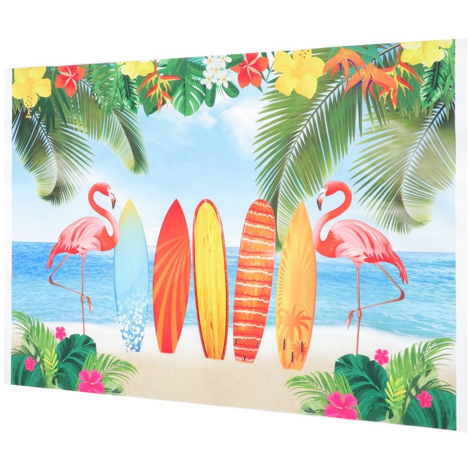Hawaii Party Backdrop Hawaiian Beach Theme Decorations Background ...