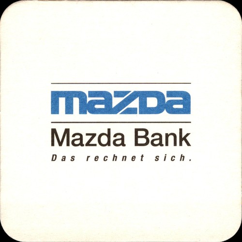Beer mat Mazda Bank - that pays off/RARE | eBay