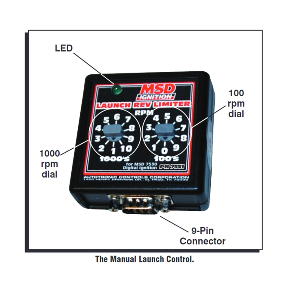 MSD Manual Launch Control Rev Limiter Switch Box For Digital-7 Ignition ...